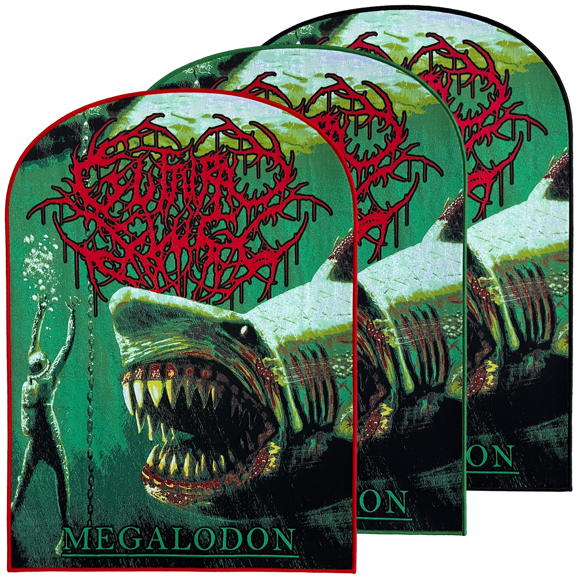 Guttural Slug 'Megalodon' Backpatch – Reality Fade Merch