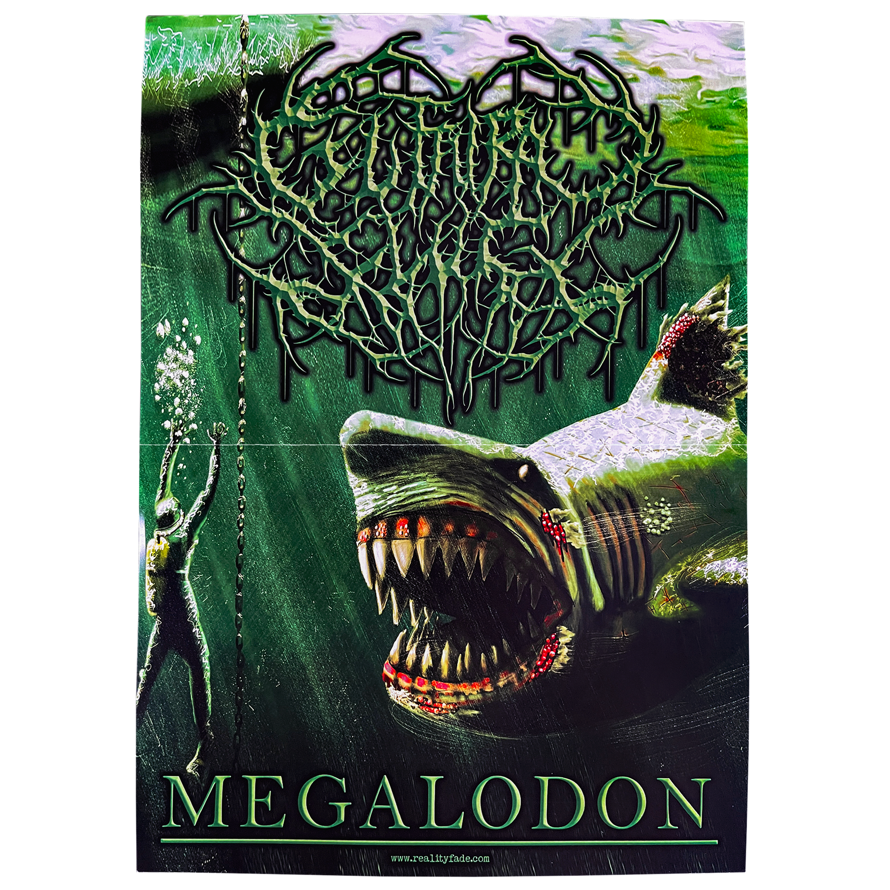 Guttural Slug 'Megalodon' Poster – Reality Fade Merch