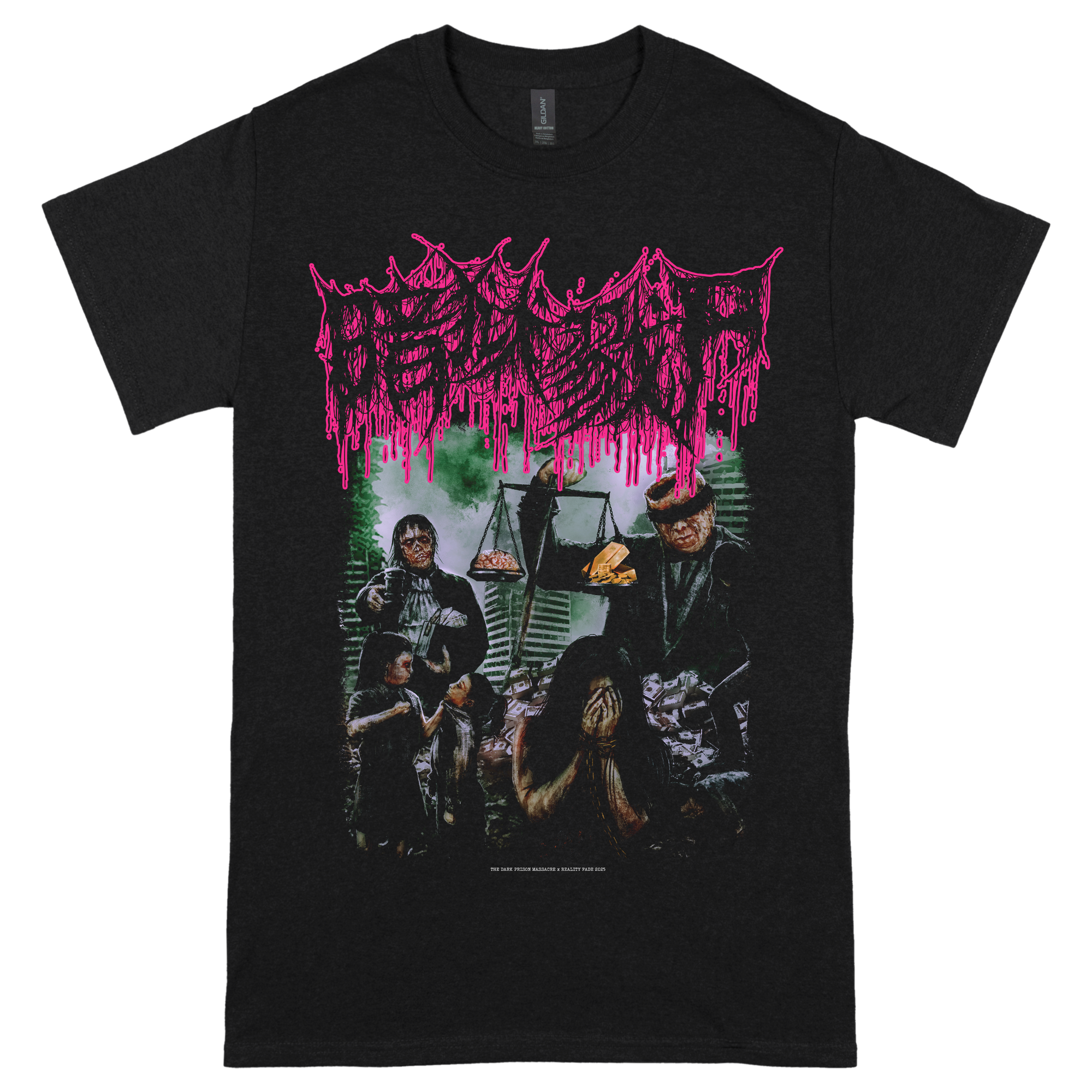 The Dark Prison Massacre 'Triple Insanity' T-Shirt – Reality Fade Merch